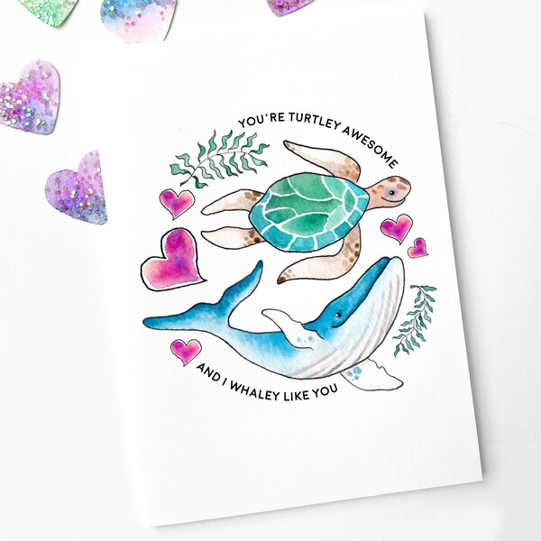 Turtle Valentine - Etsy