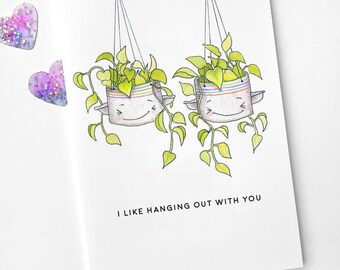 Hanging Out Card - Etsy