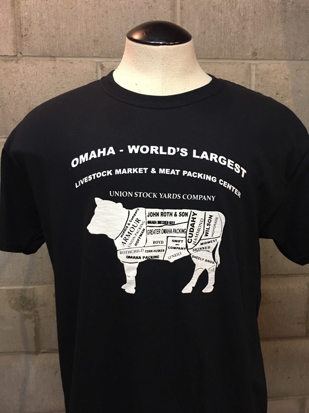 Stockyards Meat Packing T-shirt Black - Etsy