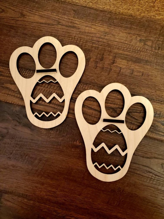 Easter Bunny Footprint Stencil | Etsy