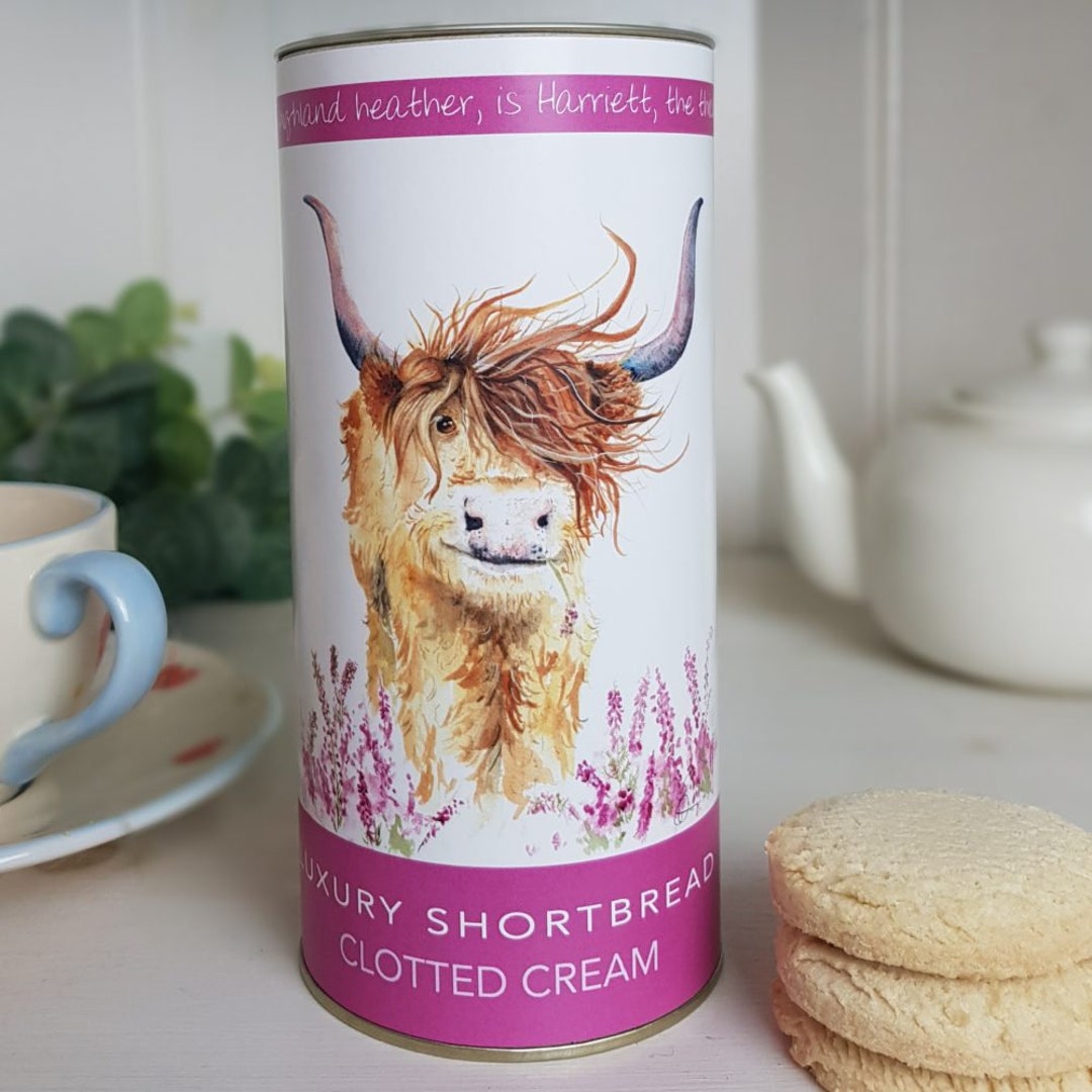 Highland Cow Gift Luxury Shortbread Biscuit Drum Cow Lover Cow Gift ...