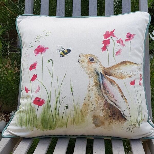 Hare Cushion - Etsy UK