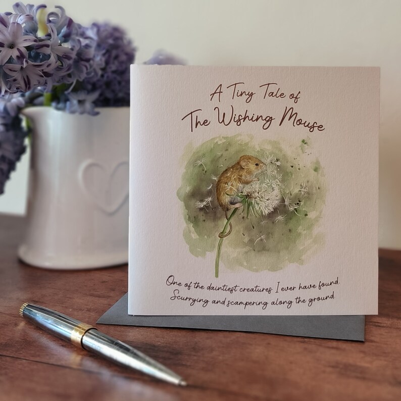 Cute Mouse Card Expanding Card Mouse Painting Animal Lover - Etsy