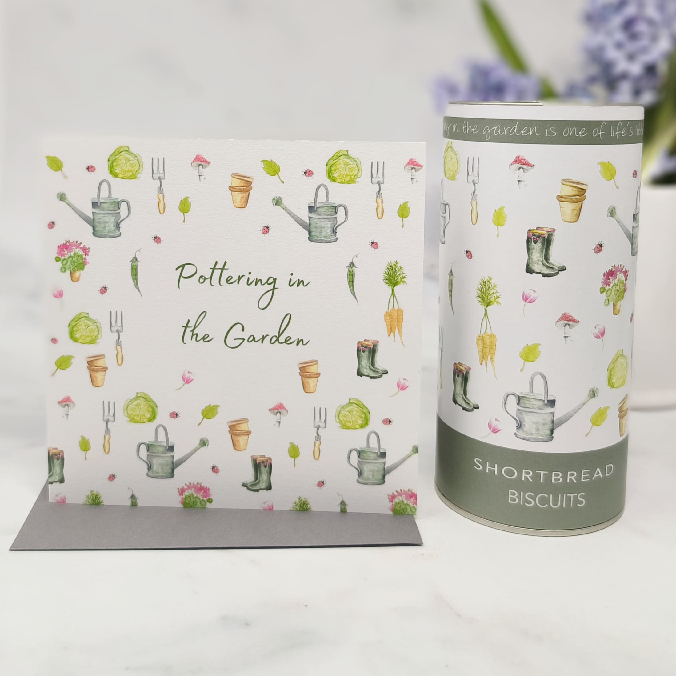 Gardening Card Pottering Greeting Card Garden Lover Wellies Watering ...