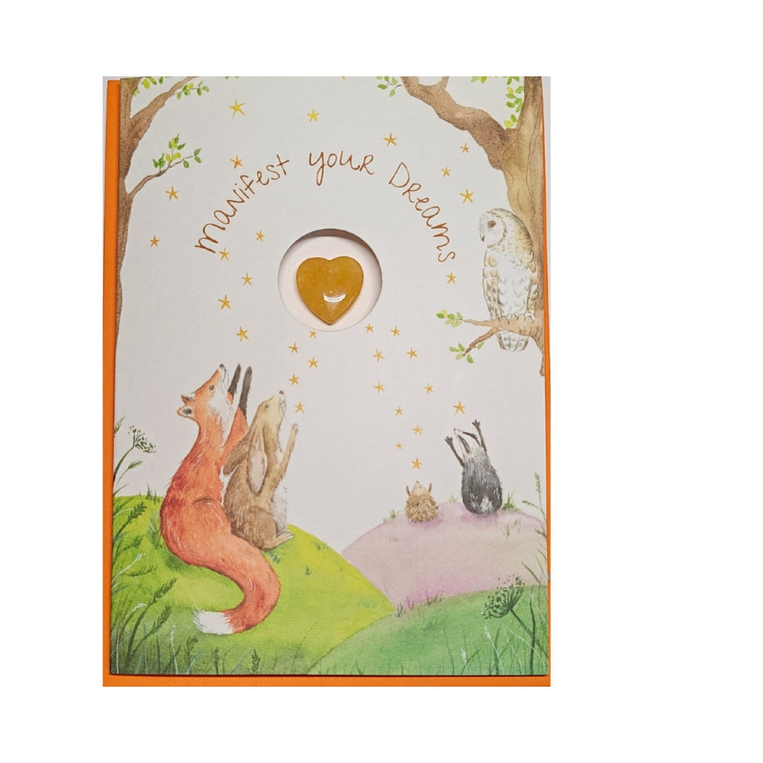 MANIFEST Card With REAL CRYSTAL Attached! Remove Negativity ...