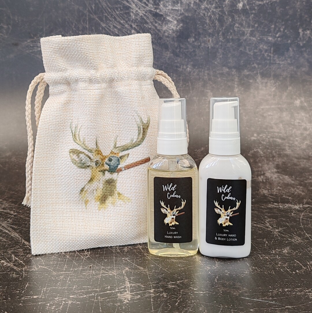 Wild Cuban - Hand Wash & Lotion Gift Set for MEN With Matching Linen ...