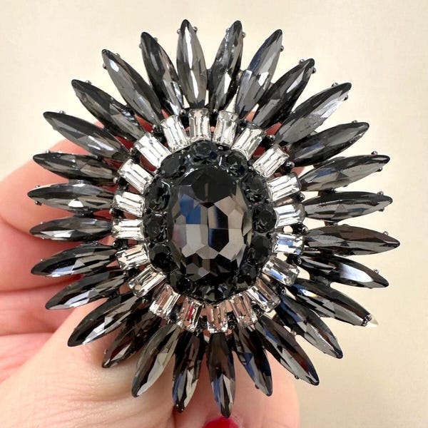 Black Statement Brooches - Etsy