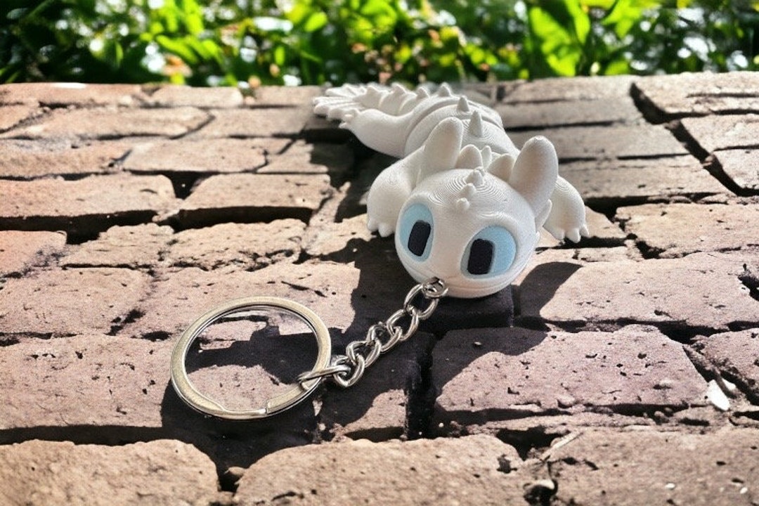 Mini Dragon Light Fury Inspired Keychain / How to Train Your Dragon ...