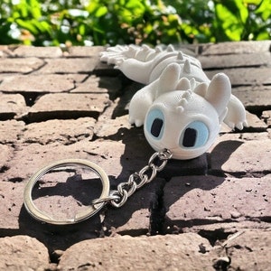 Mini Dragon Light Fury Inspired Keychain / How to Train Your Dragon ...