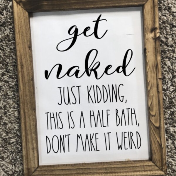 Half Bath Sign - Etsy