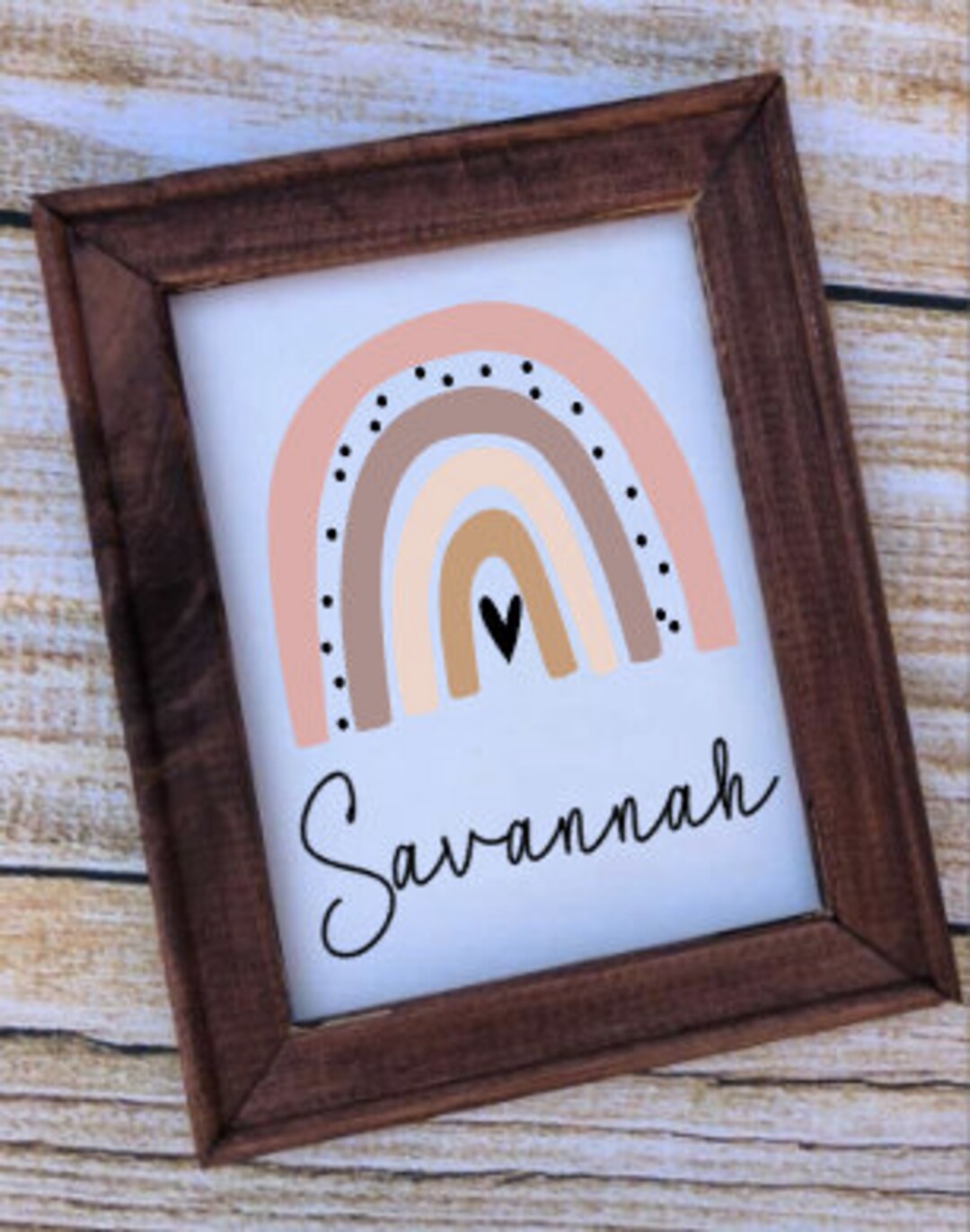 Personalized Boho Rainbow Reverse Canvas Sign - Etsy