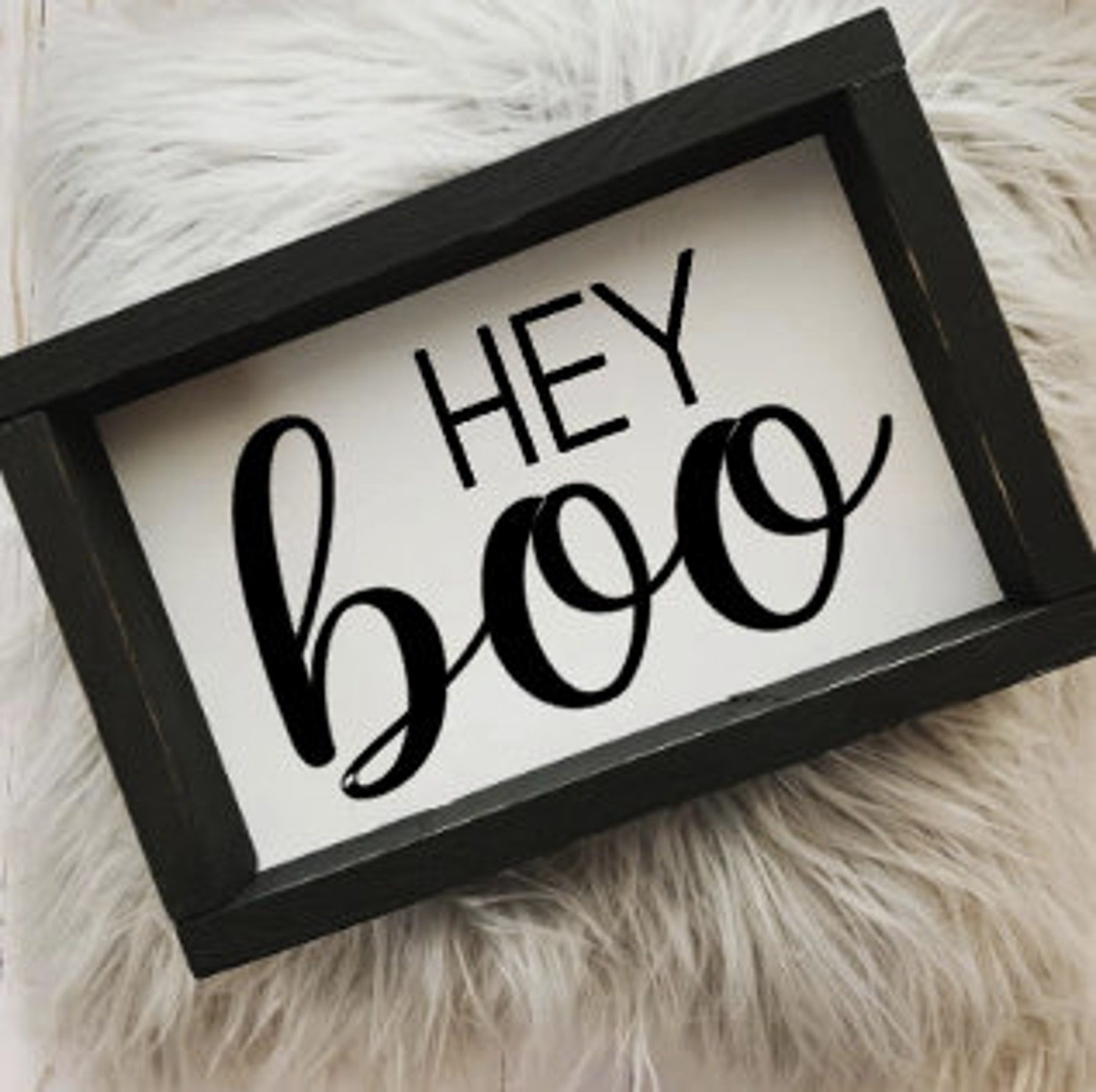 Farmhouse Hey Boo sign | Etsy