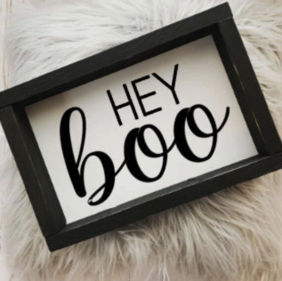 Farmhouse Hey Boo Sign - Etsy
