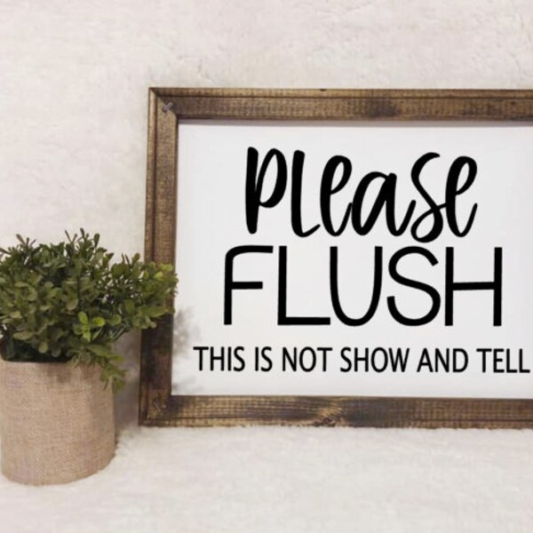 Flush Sign - Etsy