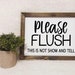 Please Flush Reverse Canvas Sign - Etsy