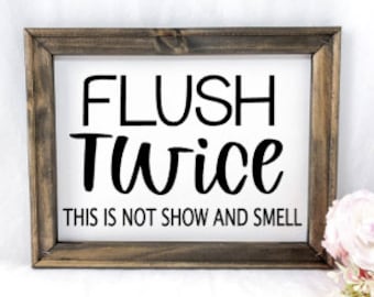 Flush Sign - Etsy