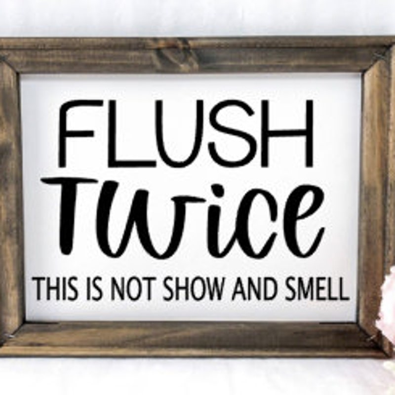 Flush Sign - Etsy
