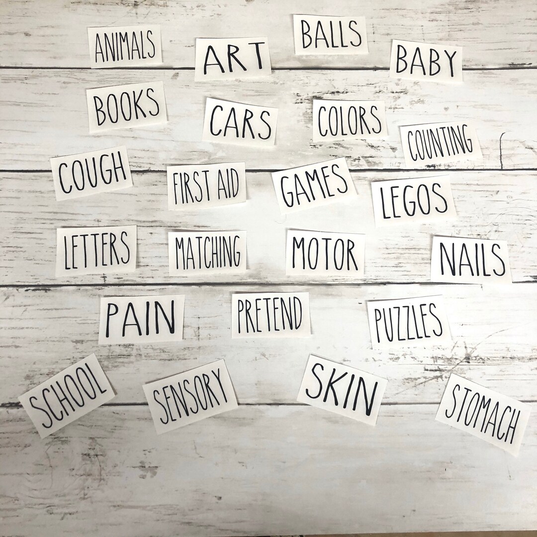 Organizing Labels/ Rae Dunn Inspired Decals - Etsy