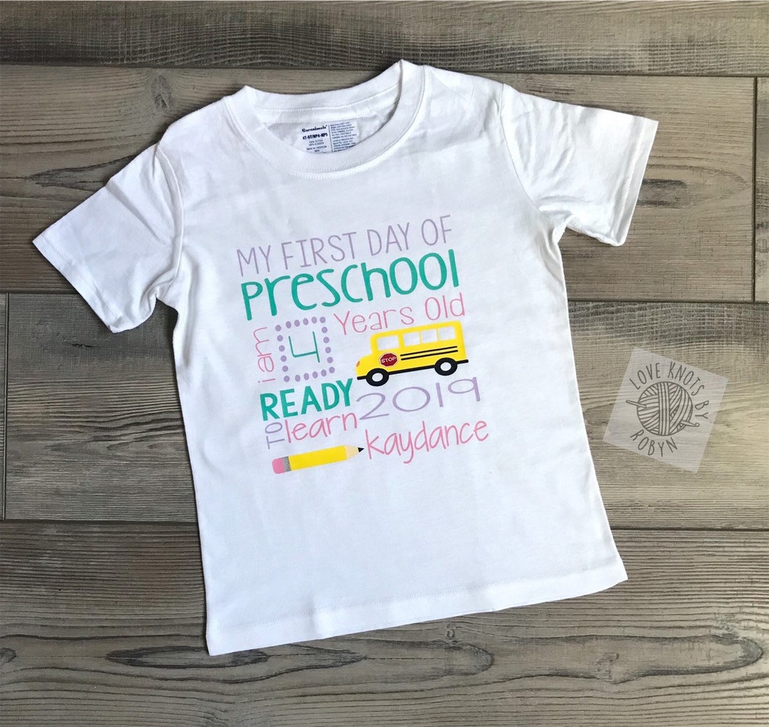 First Day of Preschool / Back to School Shirt - Etsy