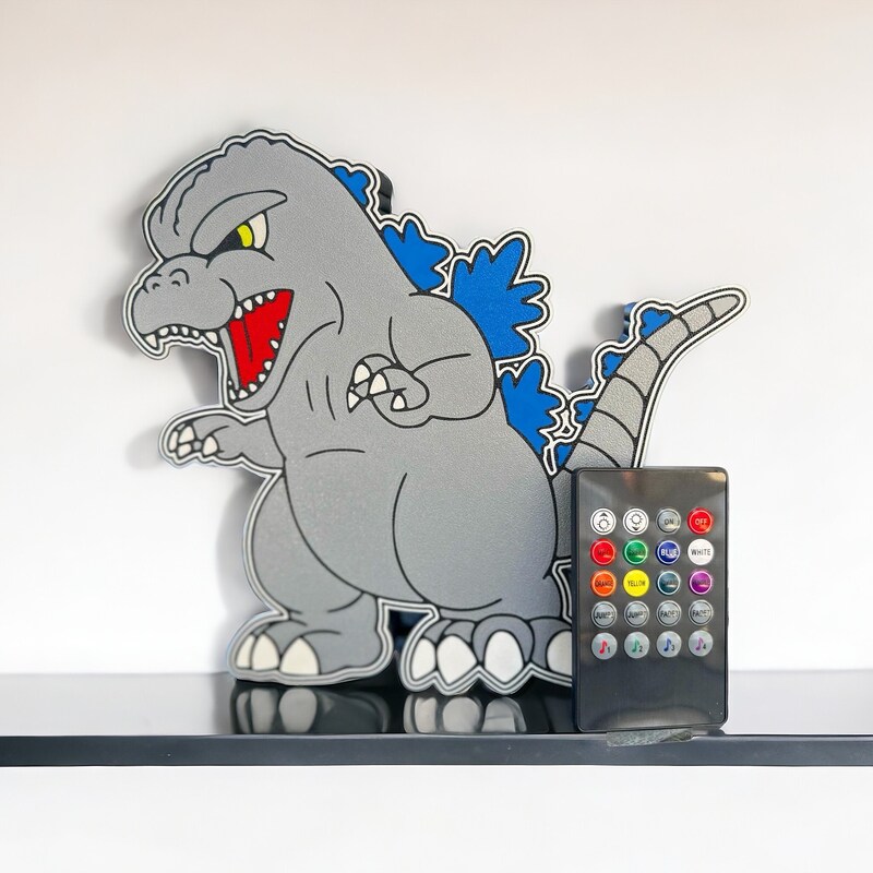 Godzilla Lamp - Etsy