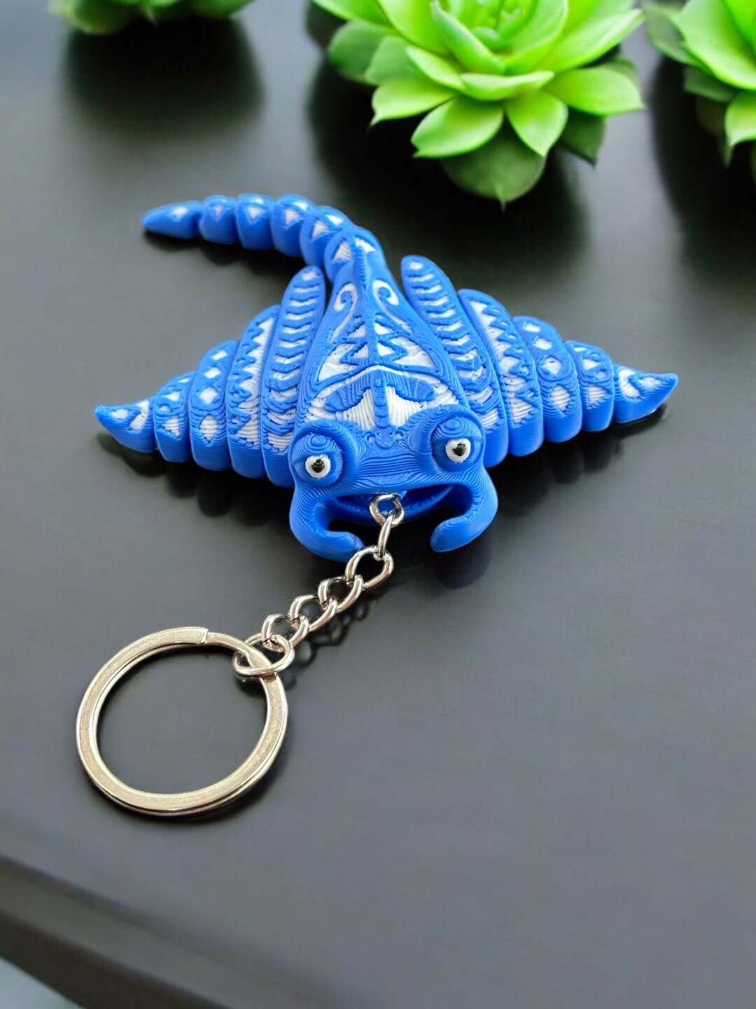 Mini Manta Ray Keychain - Etsy