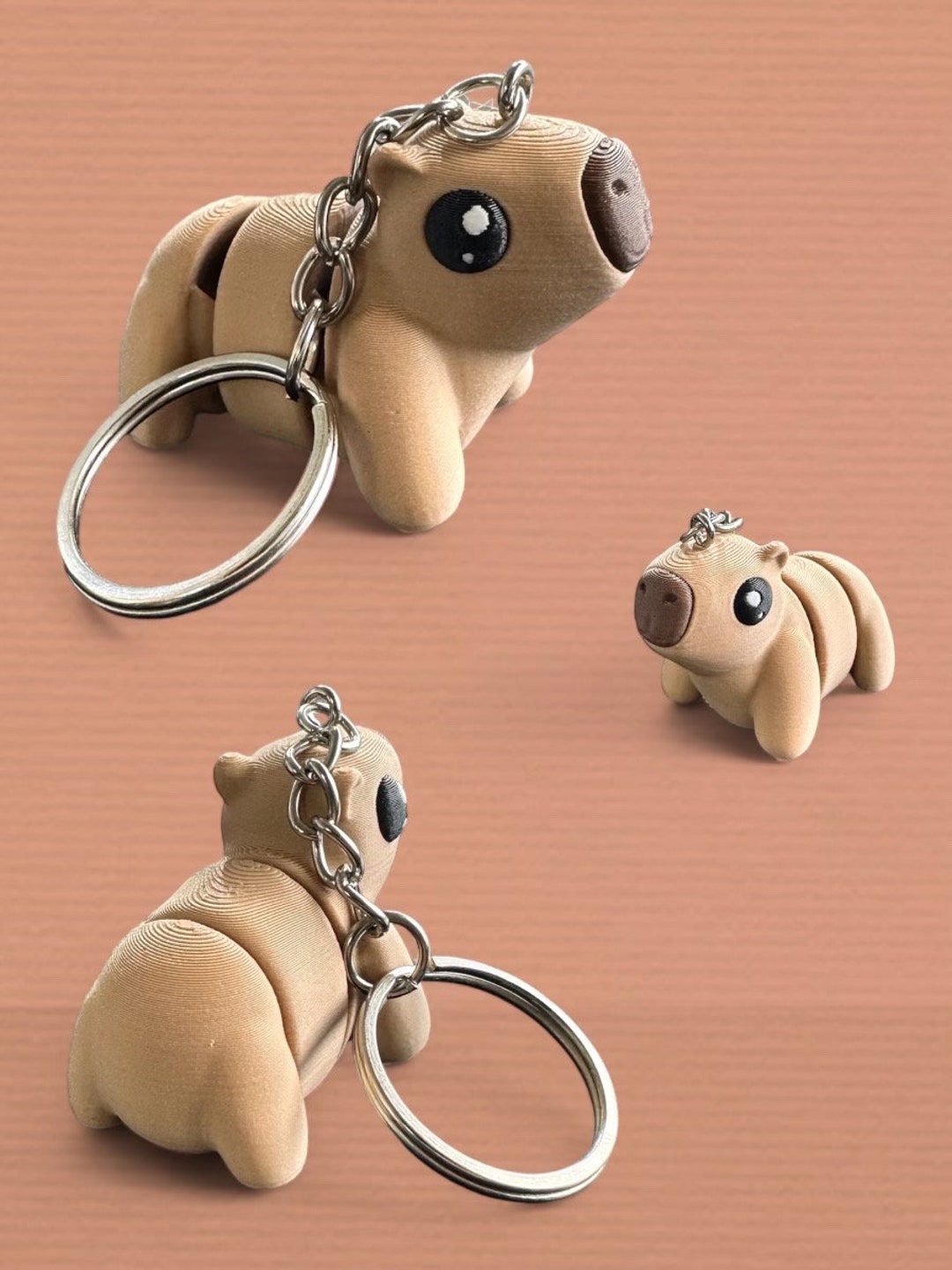Mini Capybara Keychain - Etsy