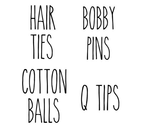 Rae Dunn Inspired Vinyl Decals / Rae Dunn Inspired Bathroom - Etsy