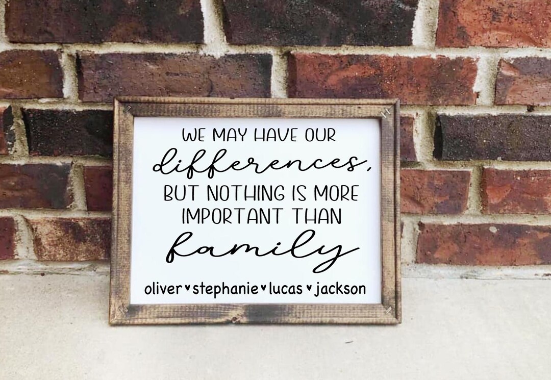 Nothing is More Important Than Family Reverse Canvas Sign / Family Sign ...