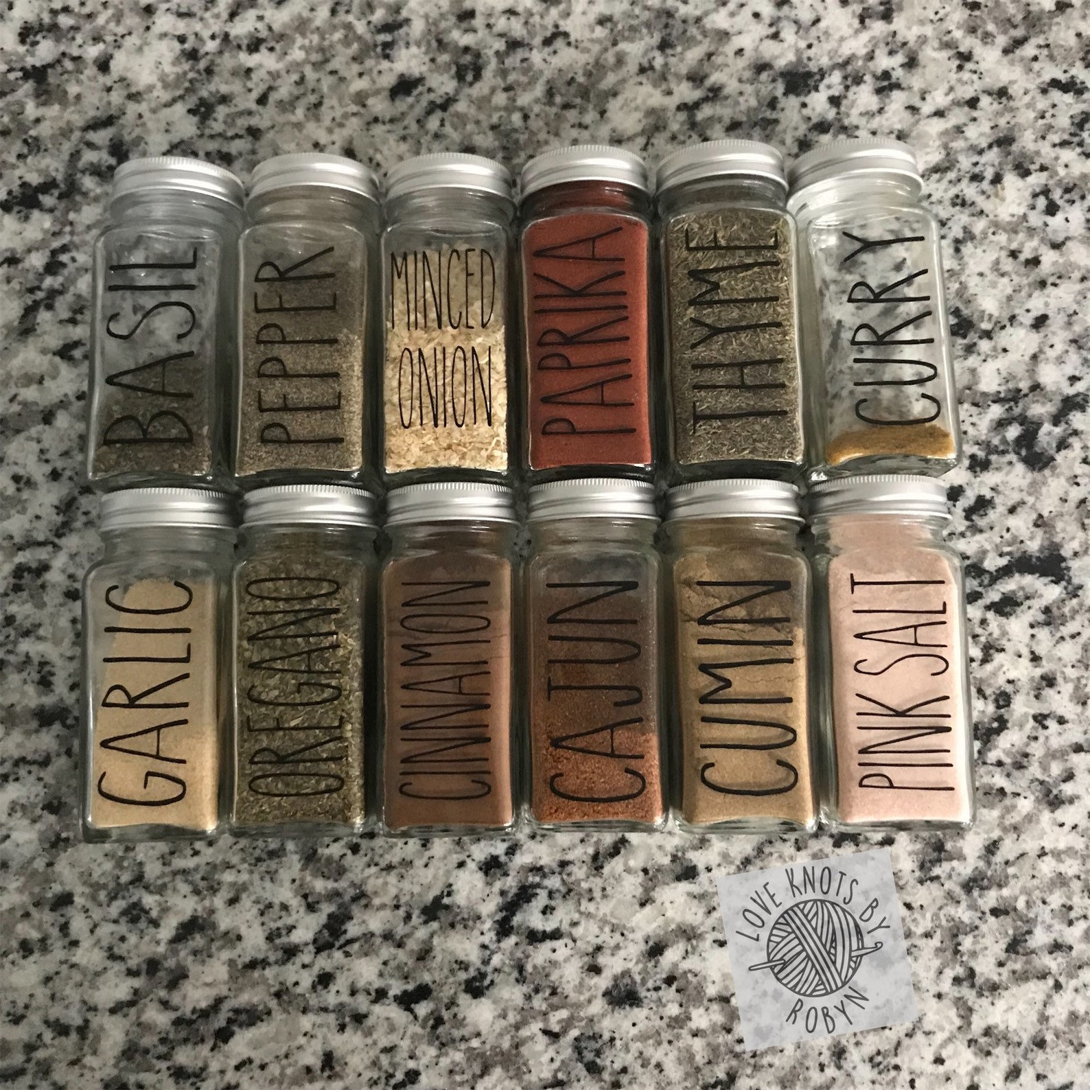 Rae Dunn Inspired Spice Decals / Farmhouse Kitchen Spice - Etsy