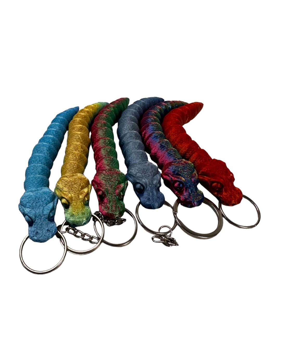 3D Printed Ball Python Snake Keychain - Etsy