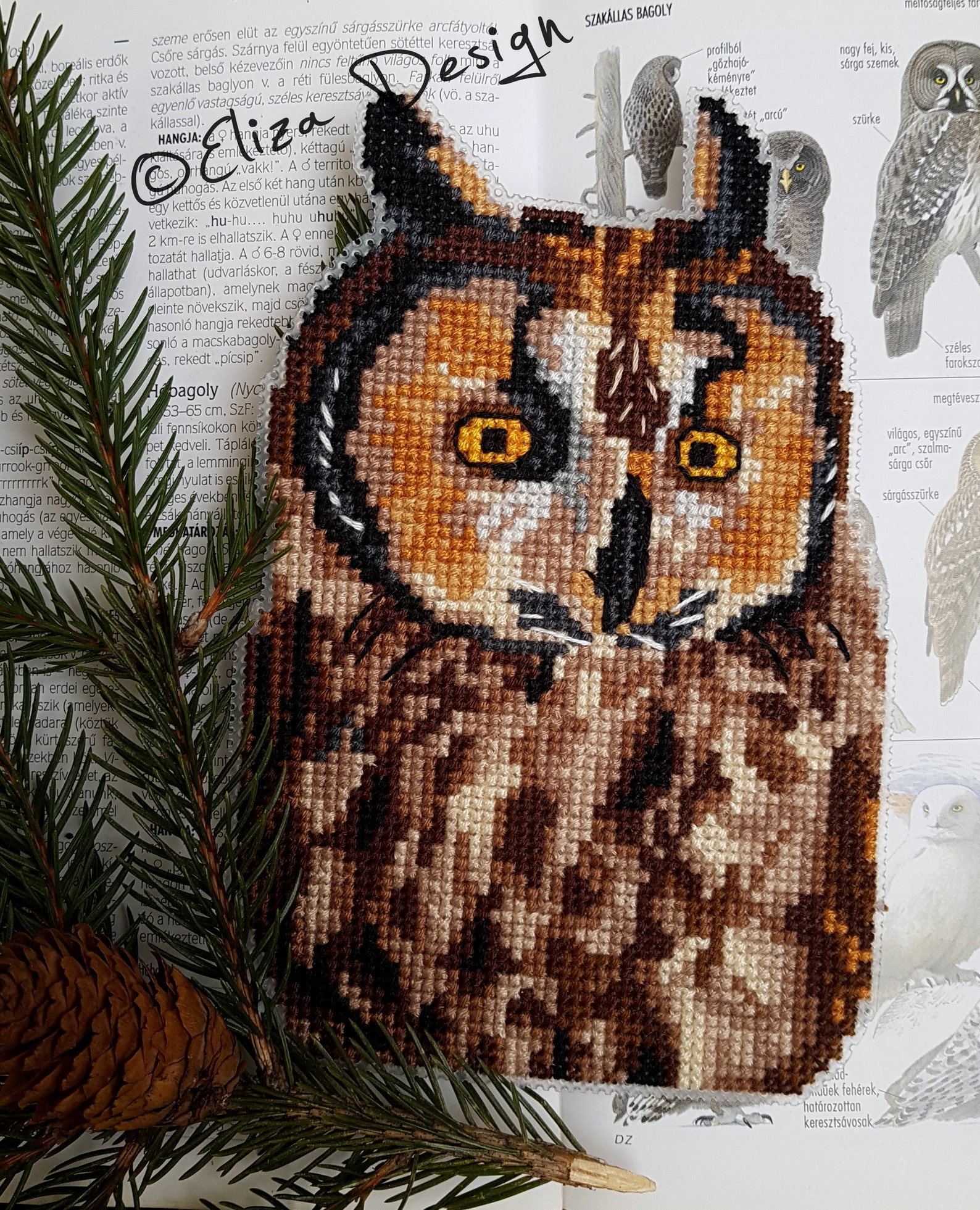 Long Eared Owl Counted Cross Stitch Pattern PDF Bird DIY Easy | Etsy