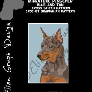 Miniature Pinscher CROSS STITCH Pattern, CROCHET Graphghan Blanket ...