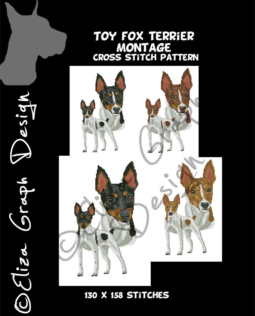 Toy Fox Terrier CROSS STITCH Pattern, Foxterrier Dog Counted Cross ...