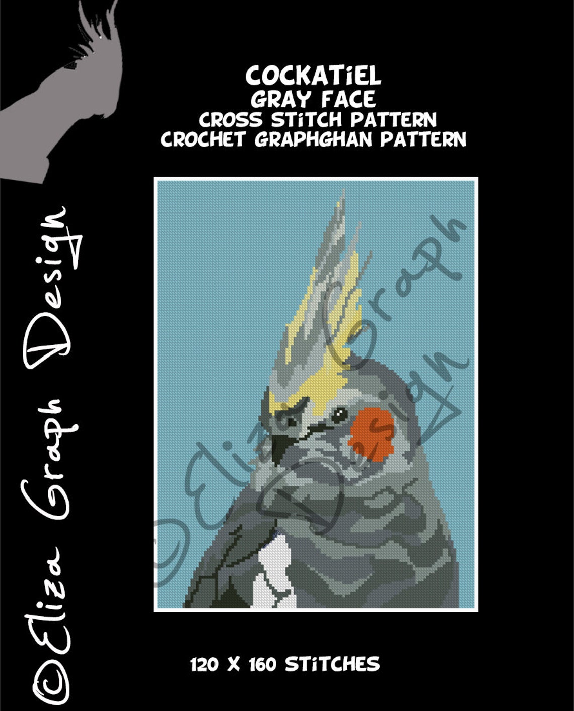 Cockatiel CROSS STITCH Pattern CROCHET Graphghan Blanket - Etsy