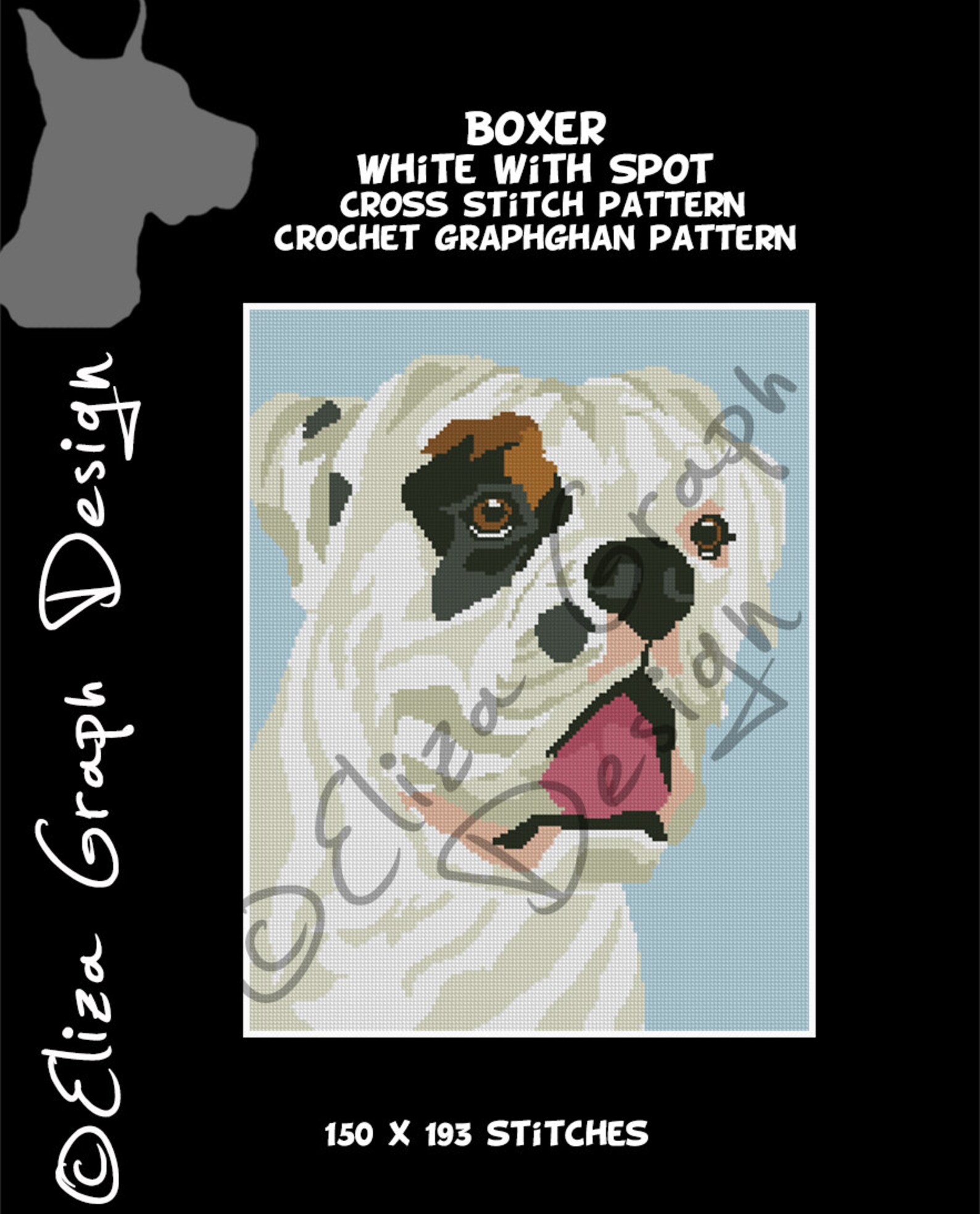 Boxer CROSS STITCH Pattern CROCHET Graphghan Blanket Pattern | Etsy