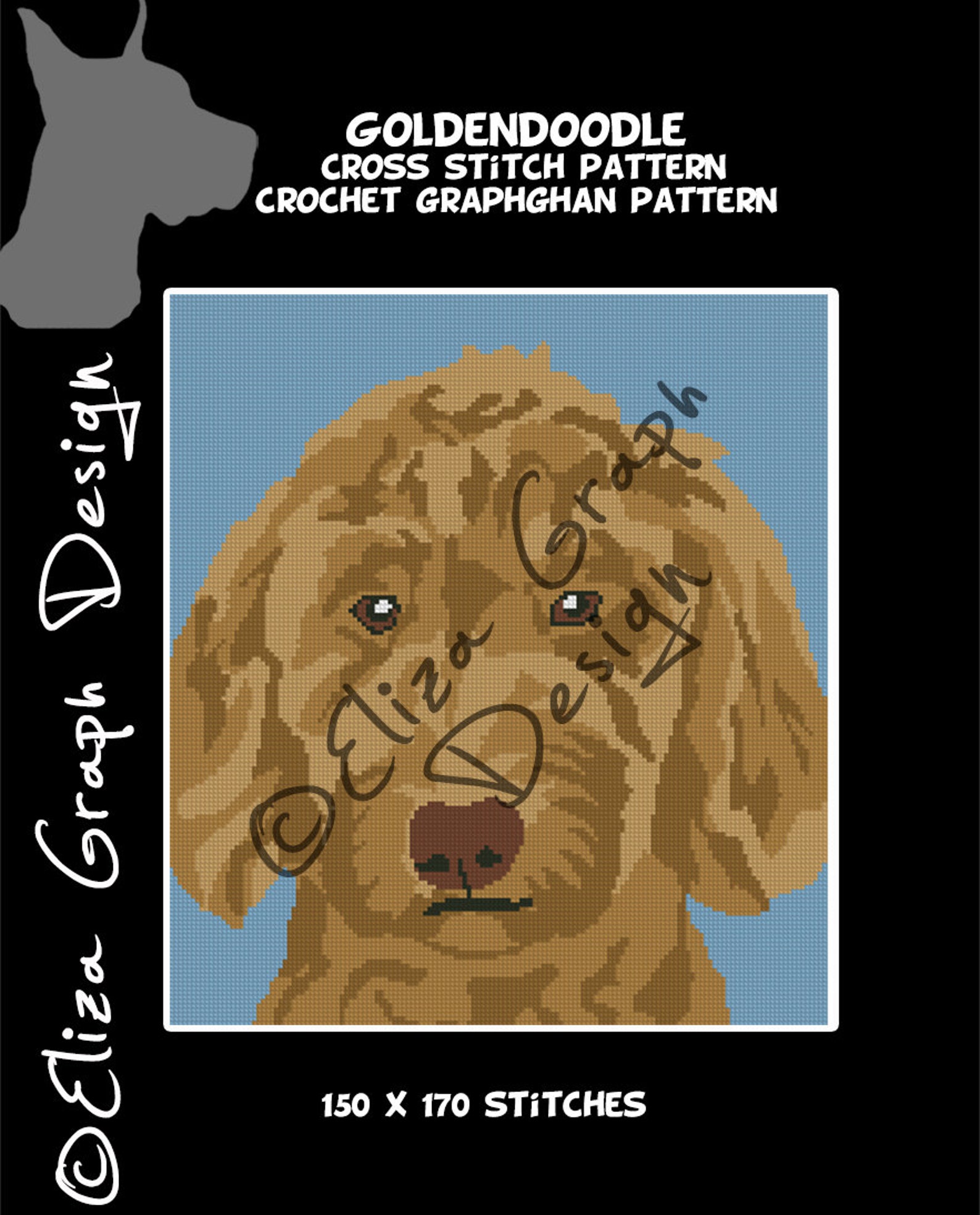 Goldendoodle CROSS STITCH Pattern, CROCHET Graphghan Blanket Pattern - Etsy