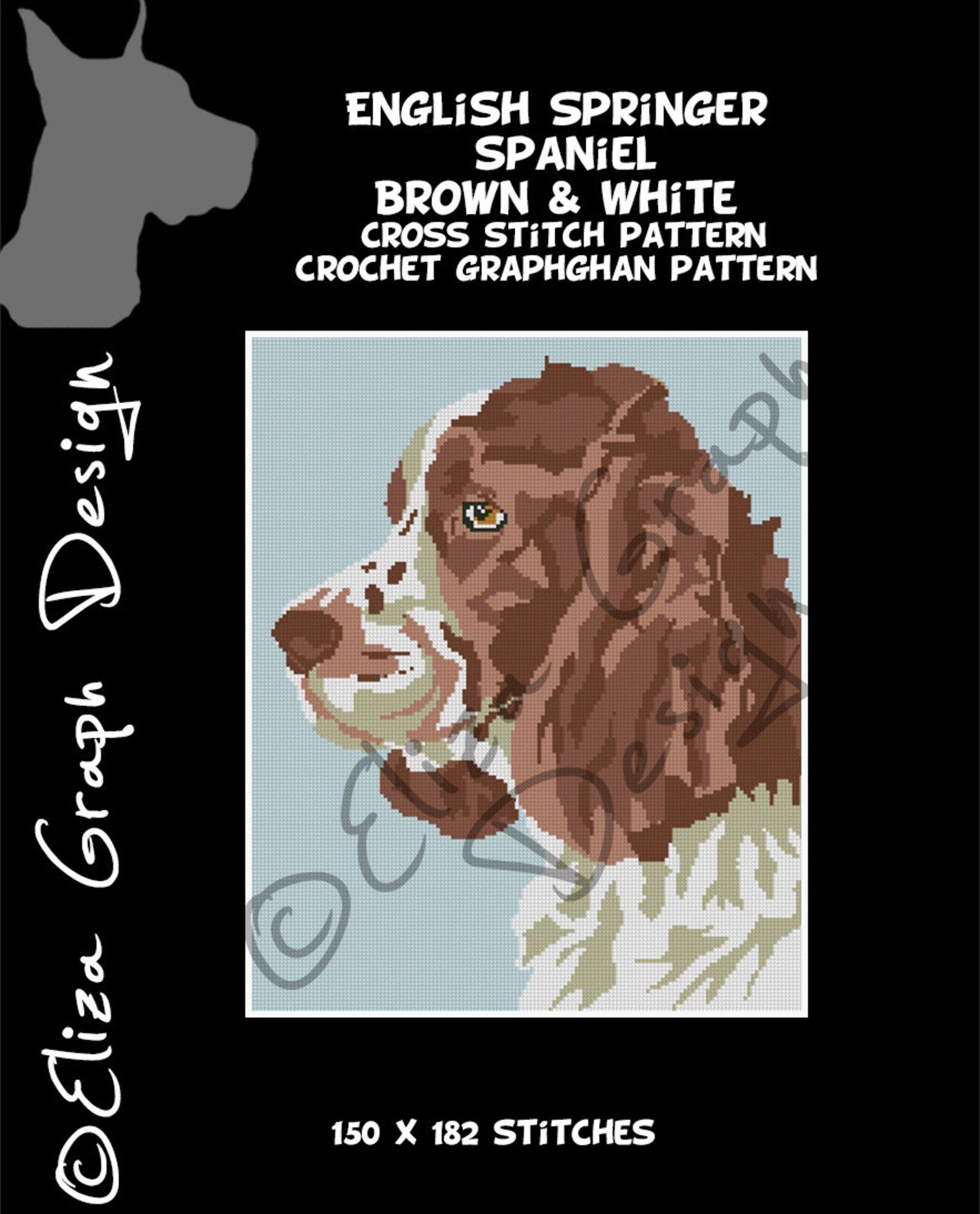 English Springer Spaniel CROSS STITCH Pattern CROCHET - Etsy