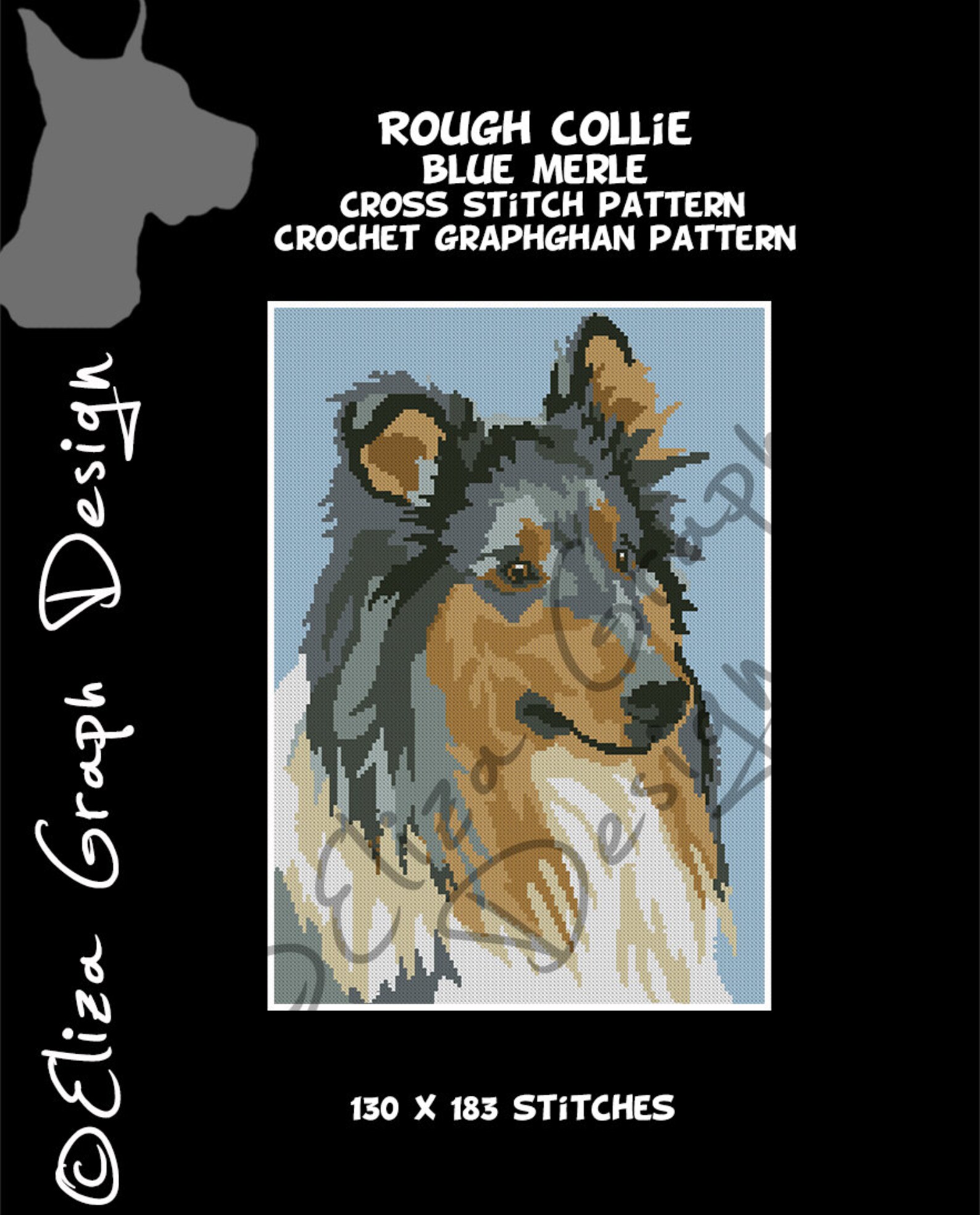 Rough Collie CROSS STITCH Pattern CROCHET Graphghan Blanket - Etsy