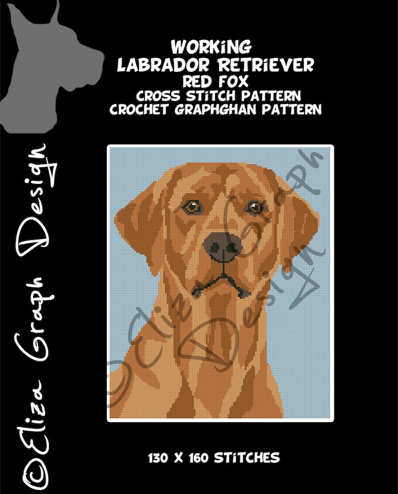 Working Labrador Retriever CROSS STITCH Pattern CROCHET - Etsy