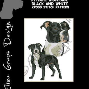 Pitbull CROSS STITCH Pattern, Pitbull Terrier Dog Counted Cross Stitch ...