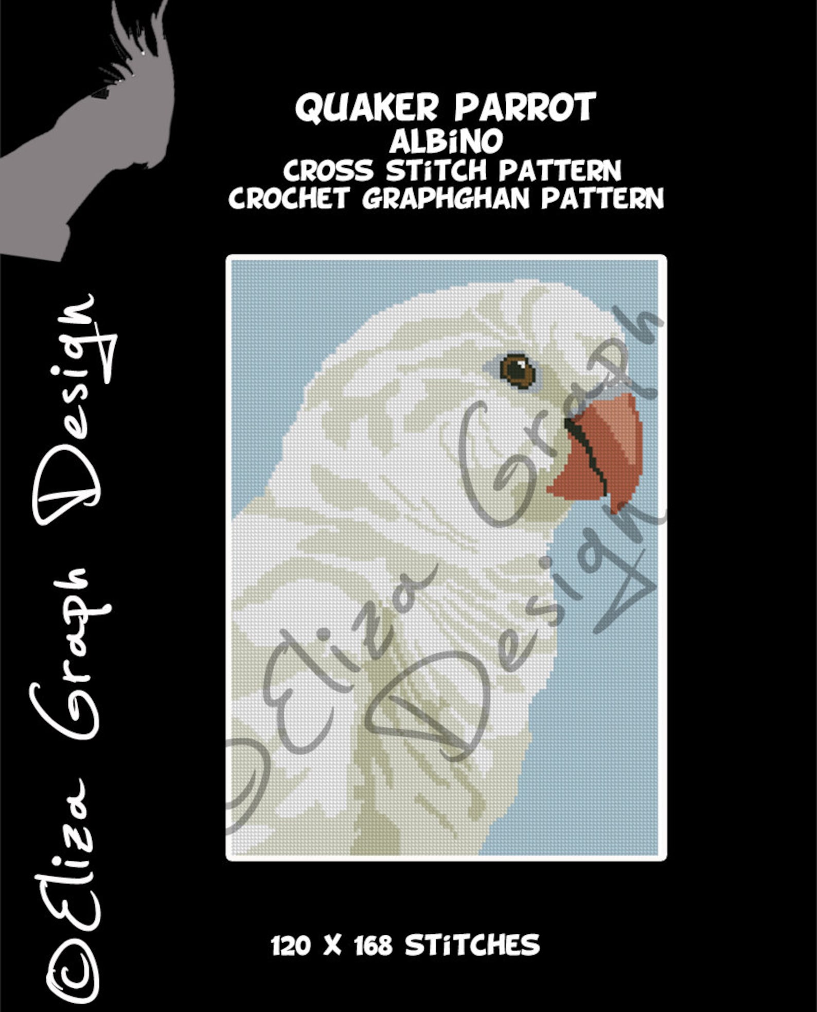 Quaker Parrot CROSS STITCH Pattern, CROCHET Graphghan Blanket Pattern ...