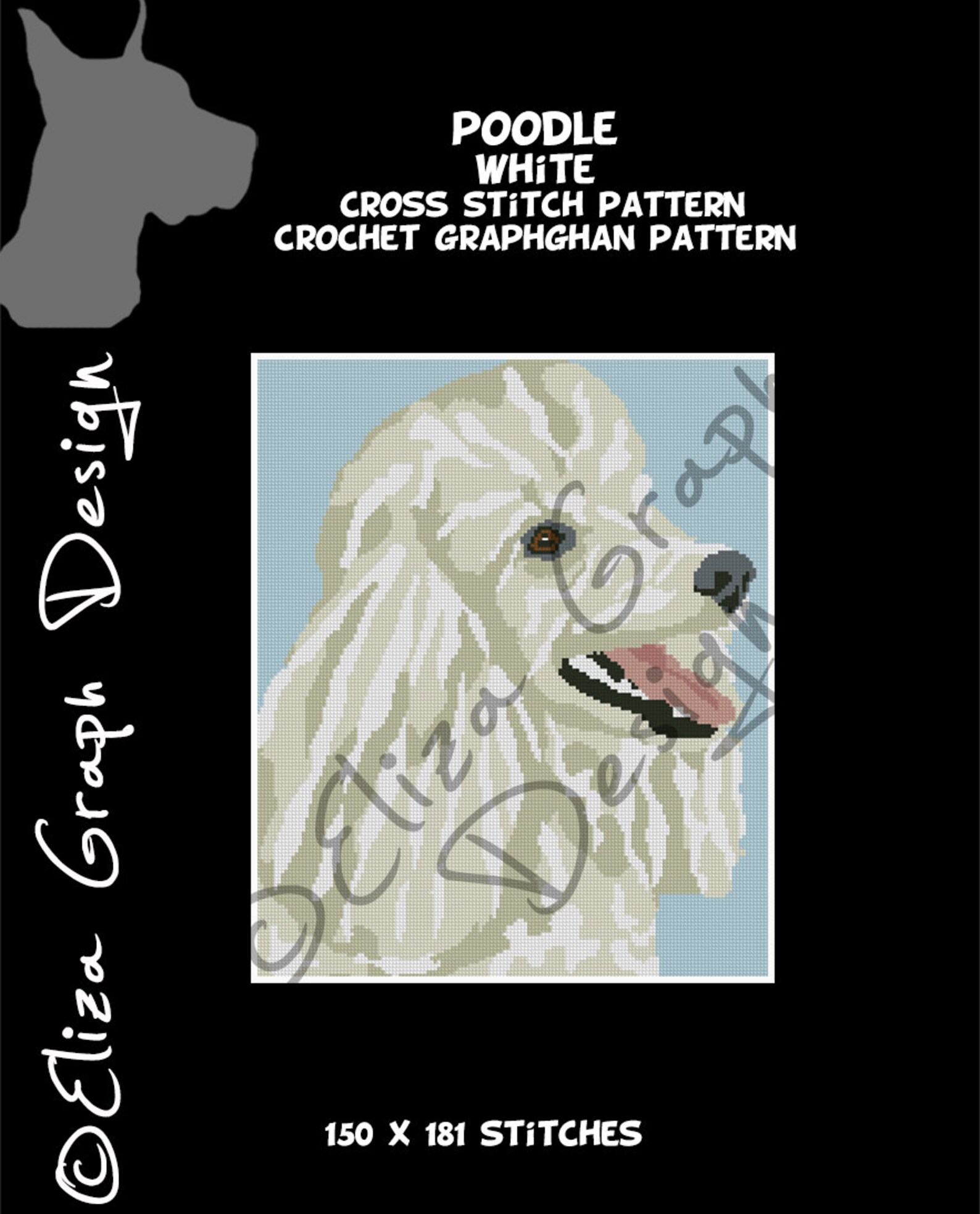 Poodle CROSS STITCH Pattern CROCHET Graphghan Blanket Pattern | Etsy
