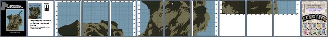 Border Terrier CROSS STITCH Pattern, CROCHET Graphghan Blanket Pattern ...