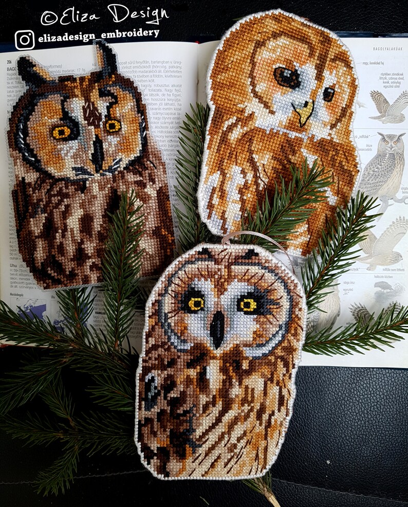 Tawny Owl Counted Cross Stitch Pattern PDF Bird DIY Easy | Etsy