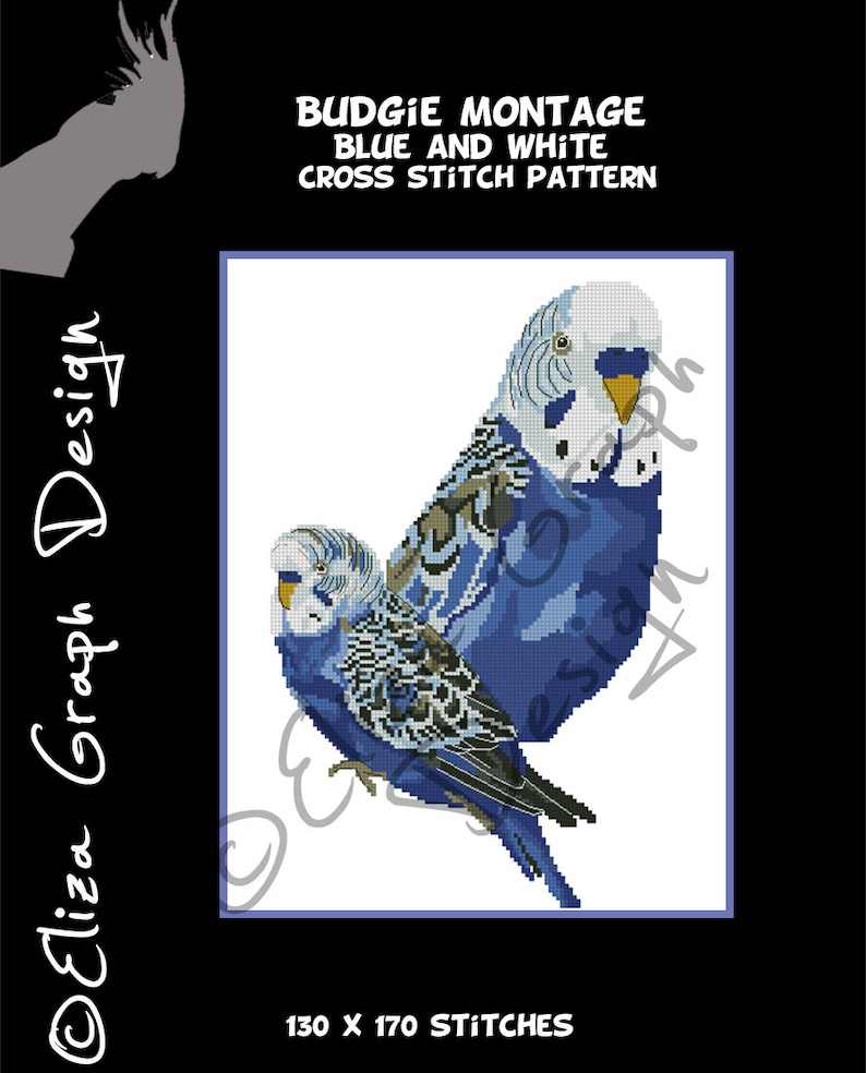 Budgie Parrot CROSS STITCH Pattern Parakeet Counted Cross - Etsy
