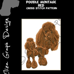 Poodle CROSS STITCH Pattern, Poodle Dog Counted Cross Stitch Pattern - Etsy