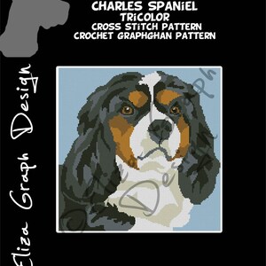 Cavalier King Charles Spaniel CROSS STITCH Pattern, CROCHET Graphghan ...
