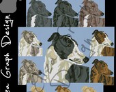 Greyhound Dog CROSS STITCH Pattern CROCHET Graphghan Blanket - Etsy