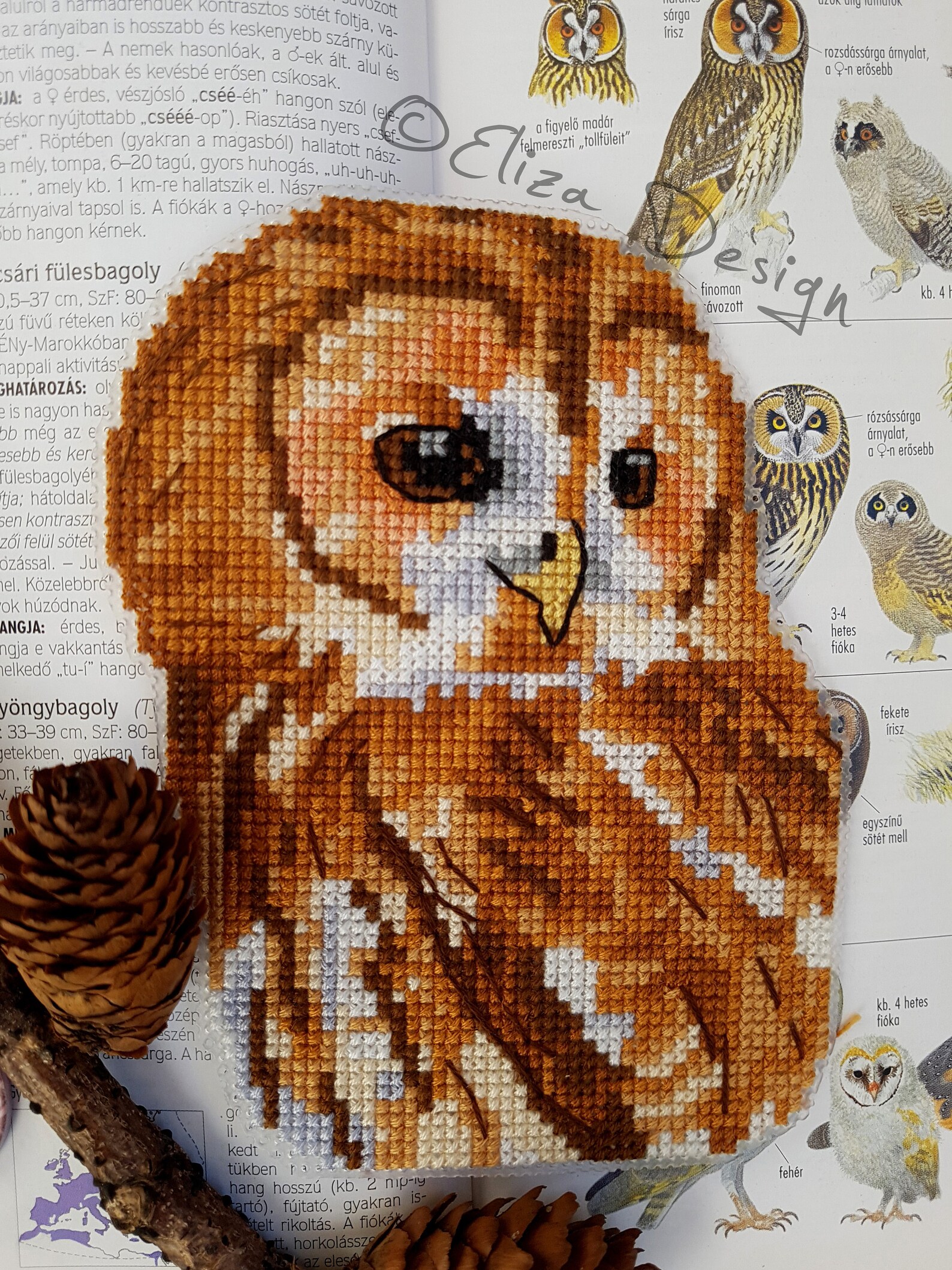 Tawny Owl Counted Cross Stitch Pattern PDF Bird DIY Easy | Etsy