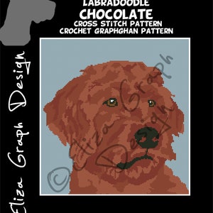 Labradoodle CROSS STITCH Pattern, CROCHET Graphghan Blanket Pattern - Etsy